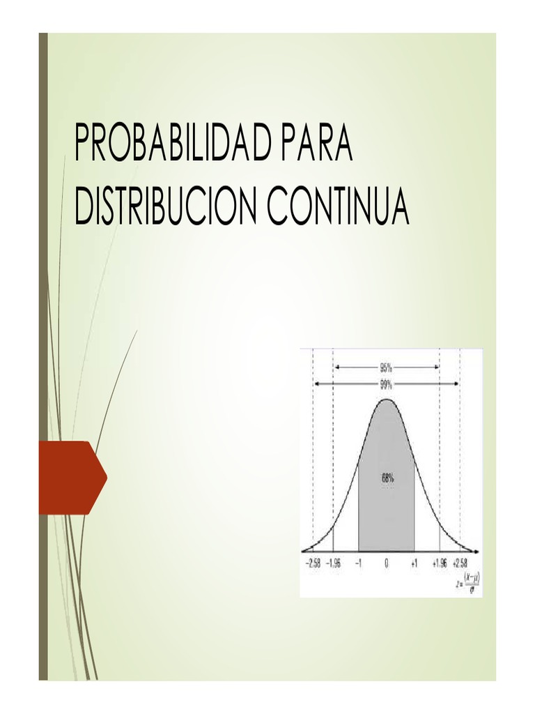 Probabilidad Continua | PDF | Distribución de probabilidad ...