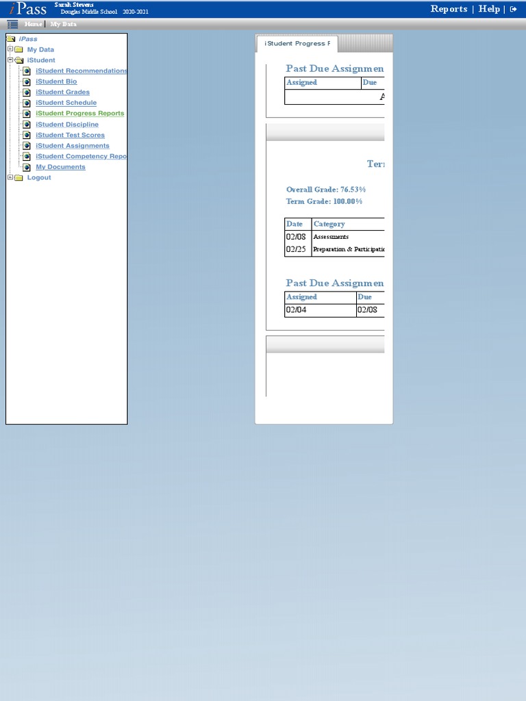 Past Due Assignments:: All Assignments Have Been Turned in | PDF