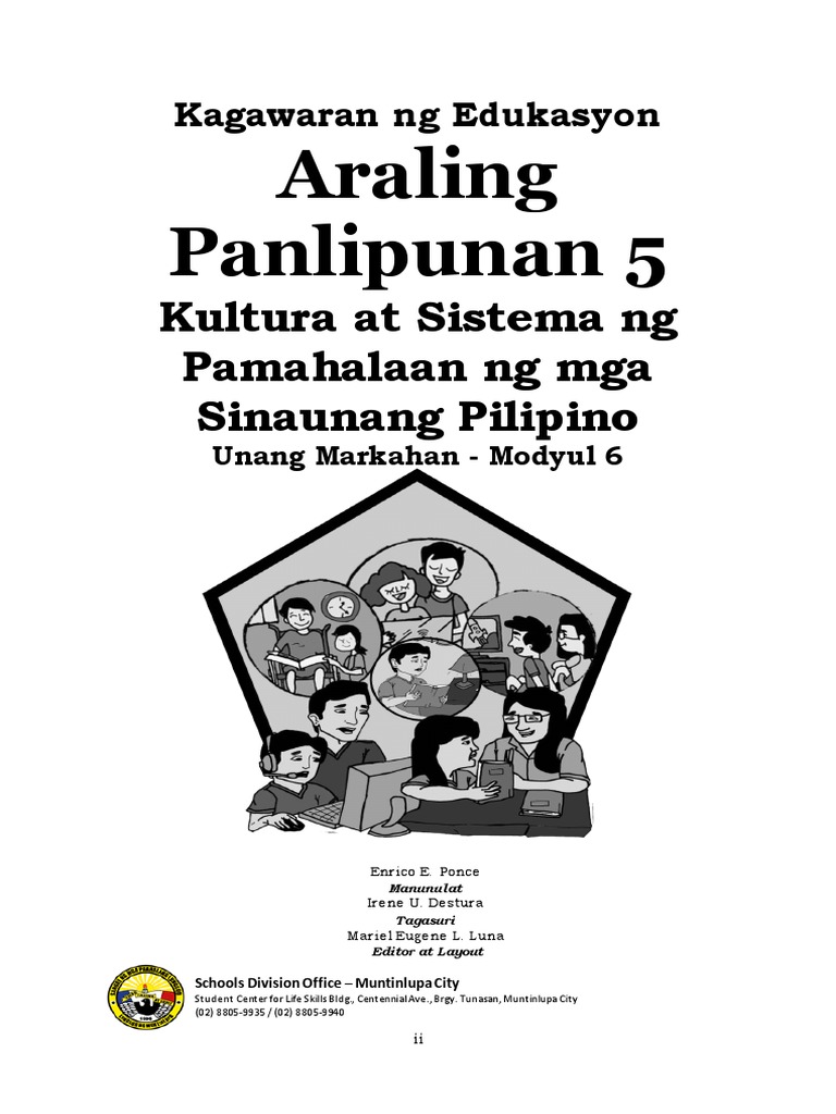 AP5 - Q1 - W6 - Module - KulturaAt SistemaNgPamahalaanNgMgaSinaunangPilipino | PDF