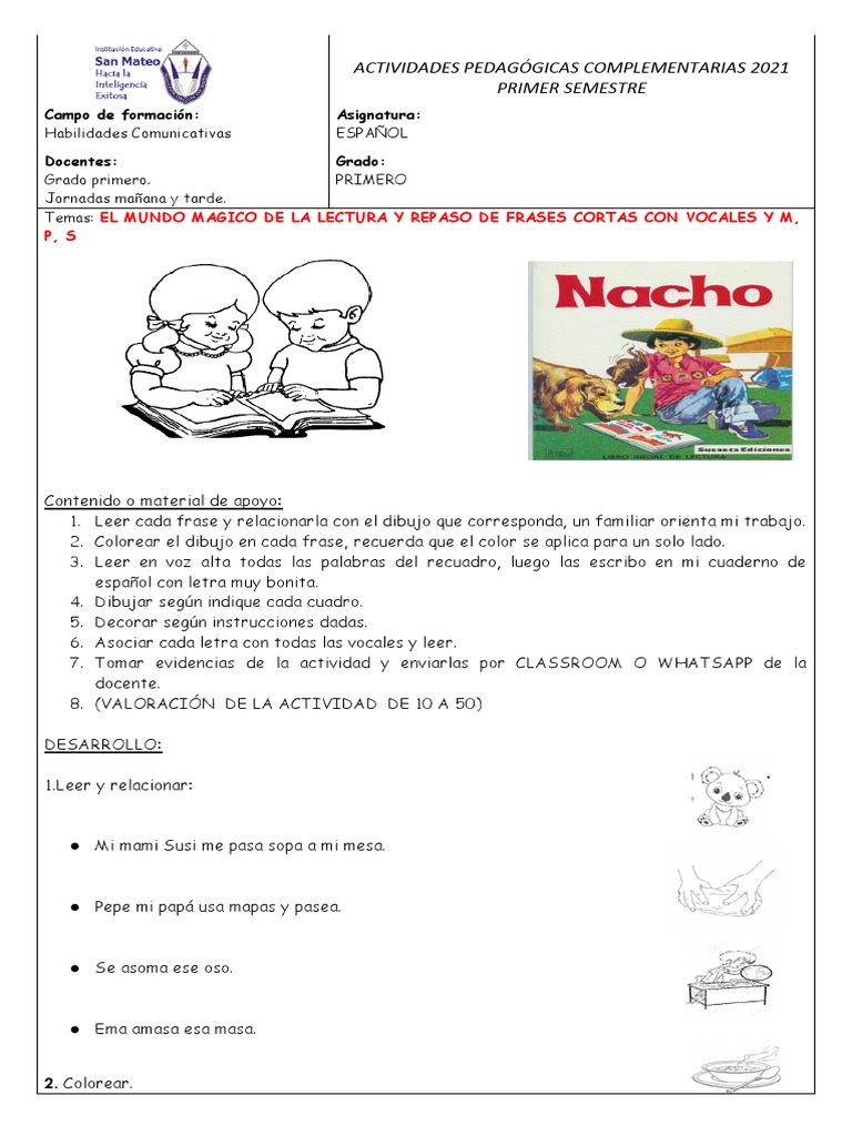 Guia 01 Grado Primero 2021 | PDF | Science | Ciencia y Tecnología