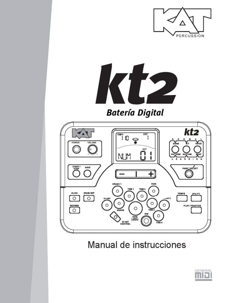 KT2 Manual Spanish | PDF | Kit de batería | Tempo