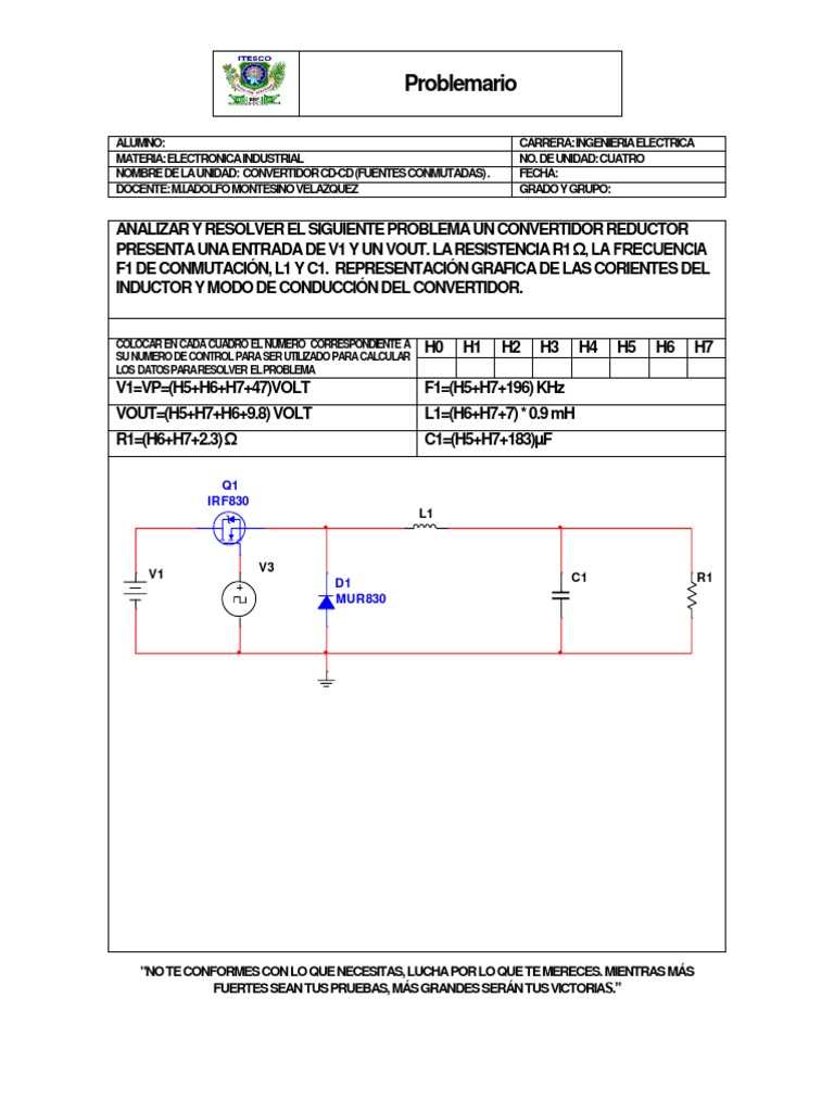 Problemario U4 | PDF
