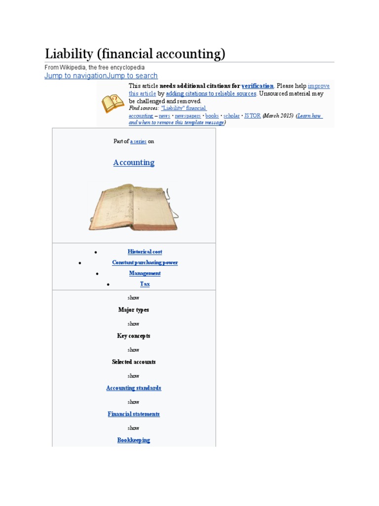 Financial Accounting Liabilities Guide | PDF | Liability (Financial ...