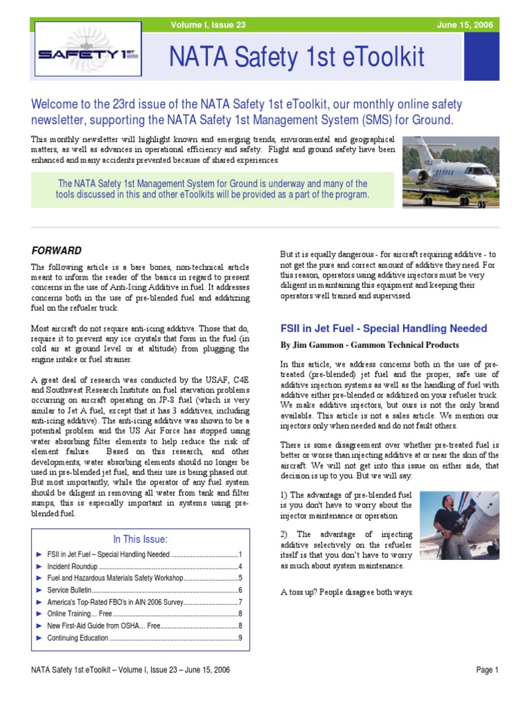 FSII in Fet Fuel | PDF | Fuel Injection | Dangerous Goods