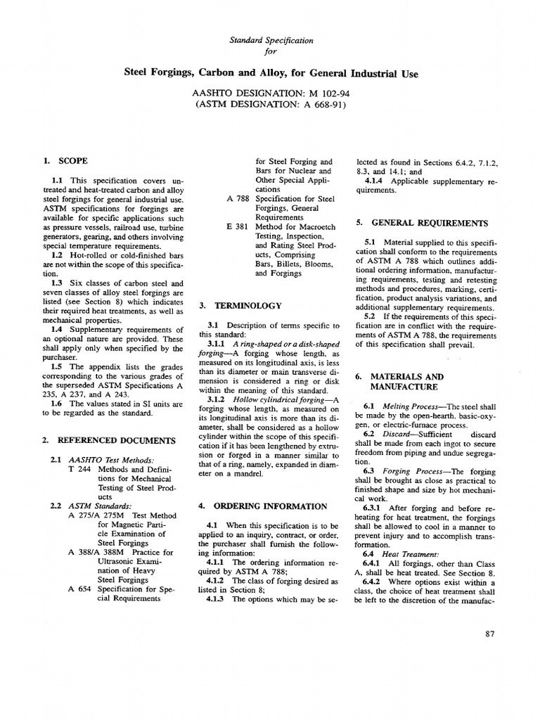 Aashto M 102-94 | PDF