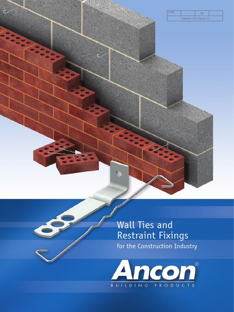 Wall Ties and Restraint Fixings | PDF | Masonry | Wall