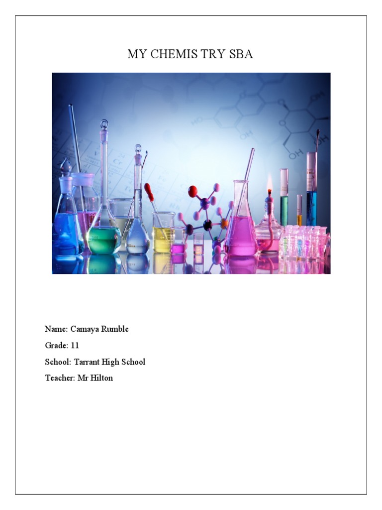 My Chemistry Sba | PDF | Filtration | Osmosis