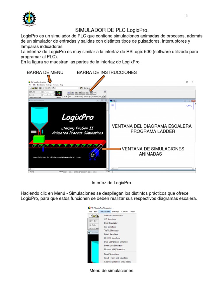 Simulador de PLC Logixpro | PDF | Controlador lógico programable ...