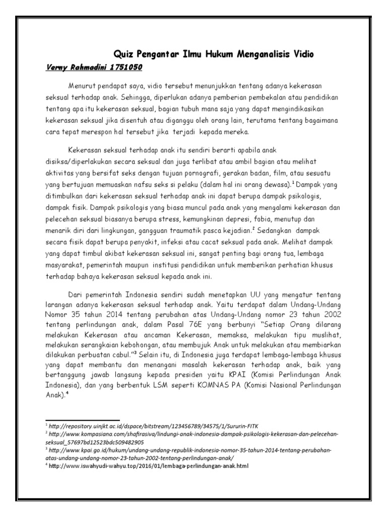 5 Quiz Menganalisis Vidio PIH | PDF