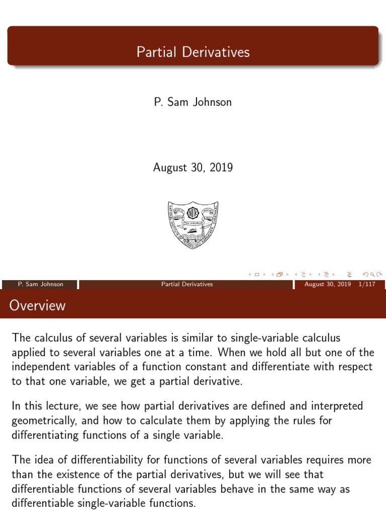Partial Derivatives | PDF | Derivative | Function (Mathematics)