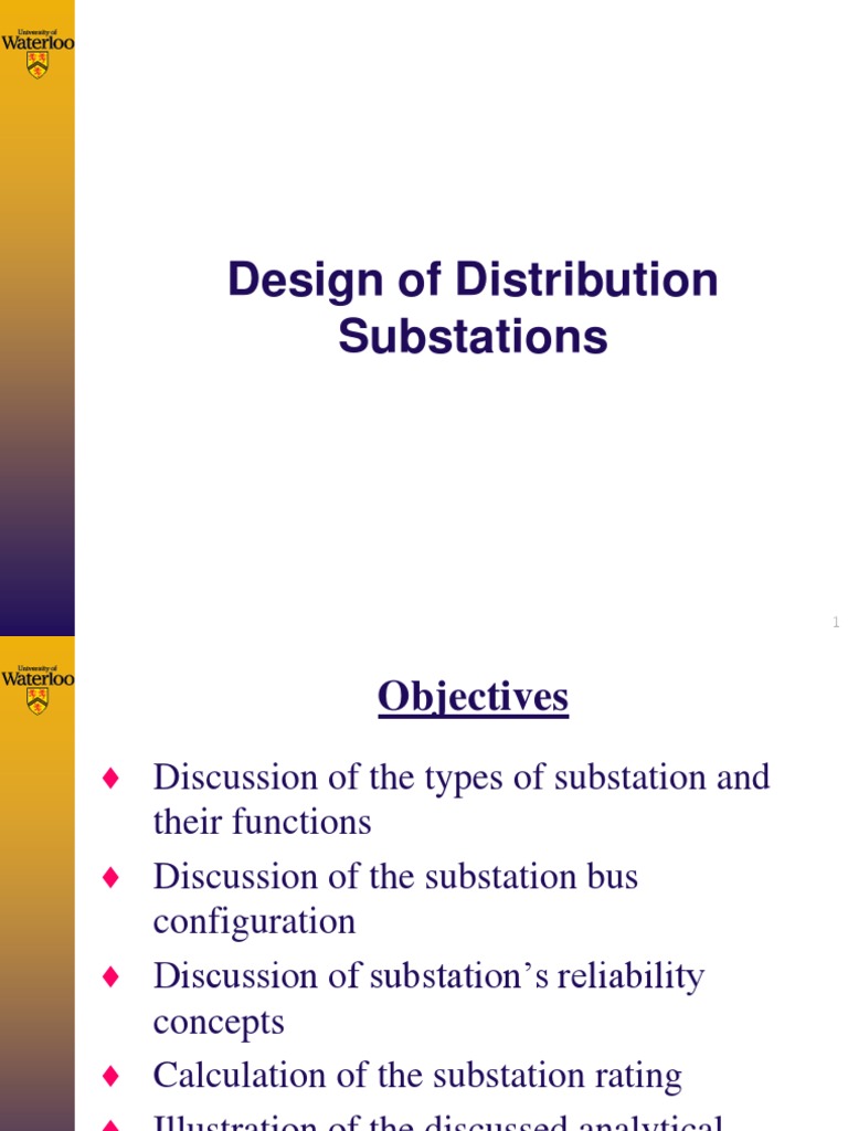 Design of Distribution Substations | PDF | Electrical Substation ...