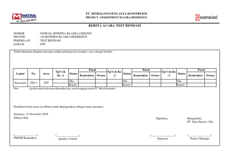 STP No 4 FORM BA TEST RENDRAM | PDF