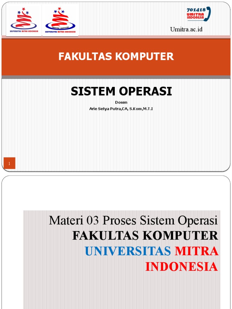 Materi 03 Proses Sistem Operasi | PDF