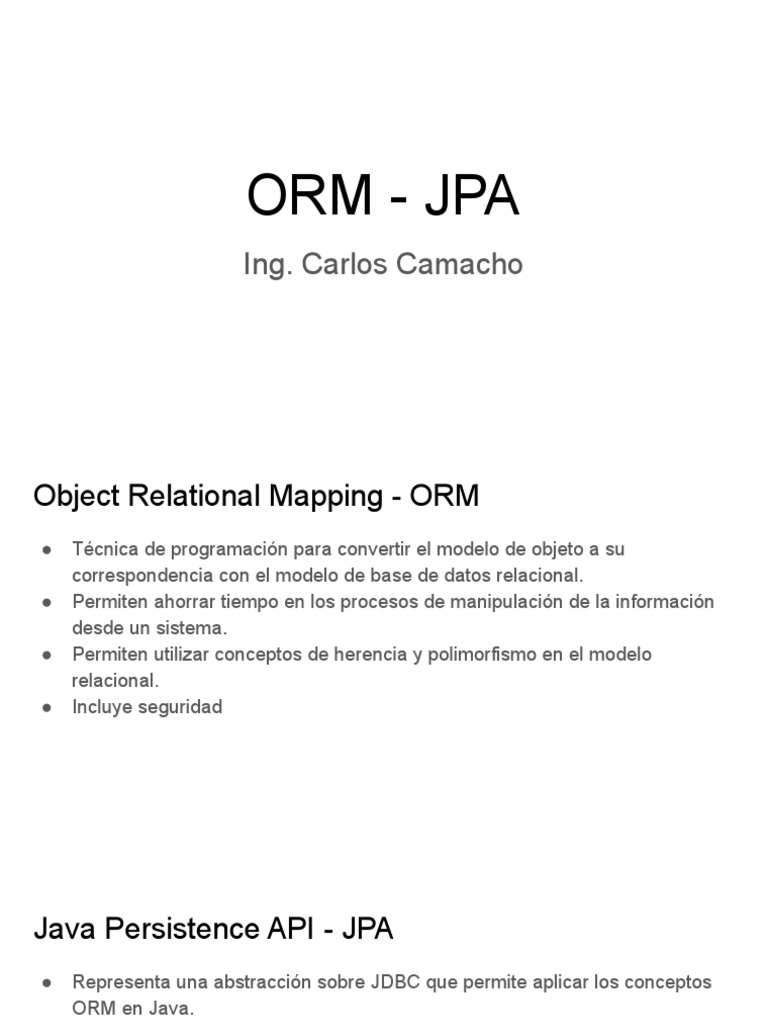 Orm - Jpa | PDF | Gestión de datos | Software