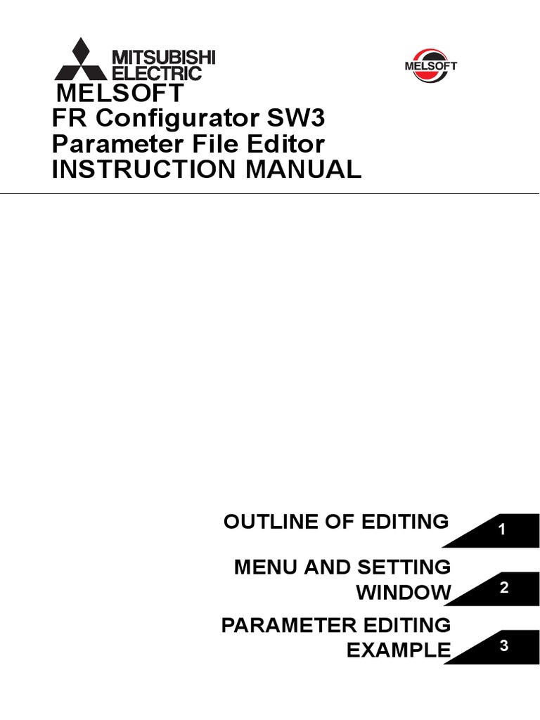 FR Configurator SW3 Parameter File Editor Instruction Manual Melsoft ...