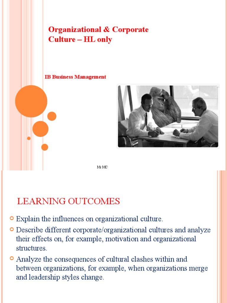 Organizational & Corporate Culture - HL Only: IB Business Management ...