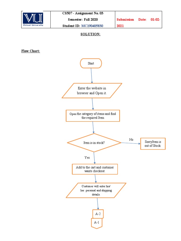 Solution Assignment - Fall 2020 - CS507 - 3 | PDF