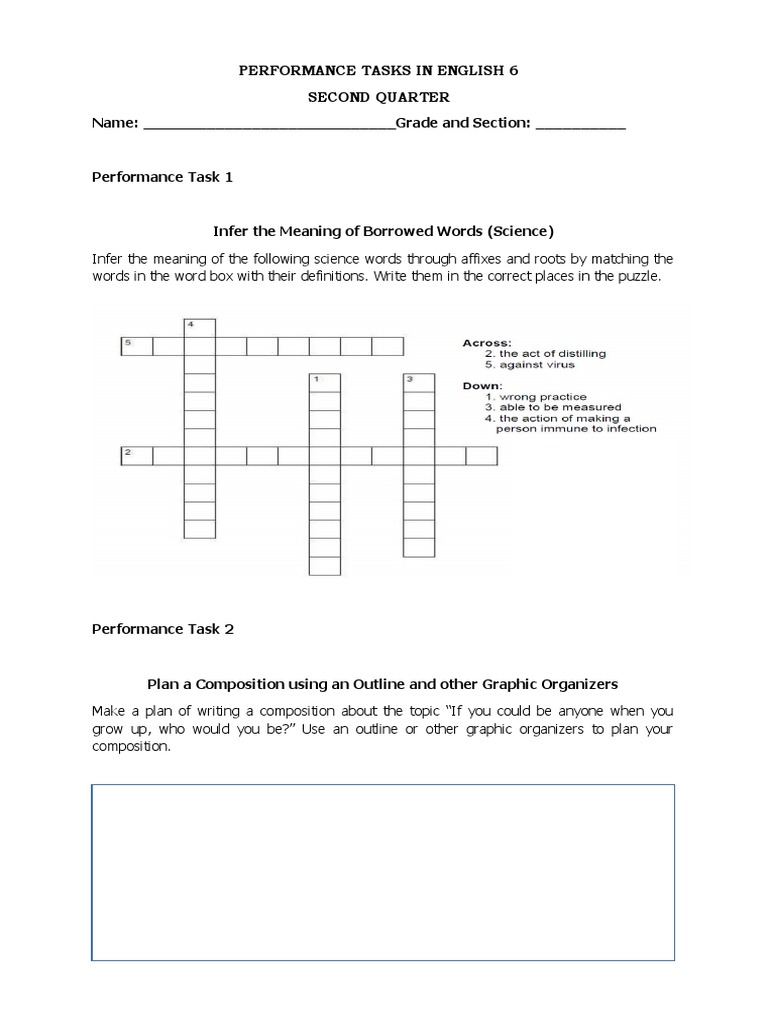 Performance Task English-6-Q2 | PDF