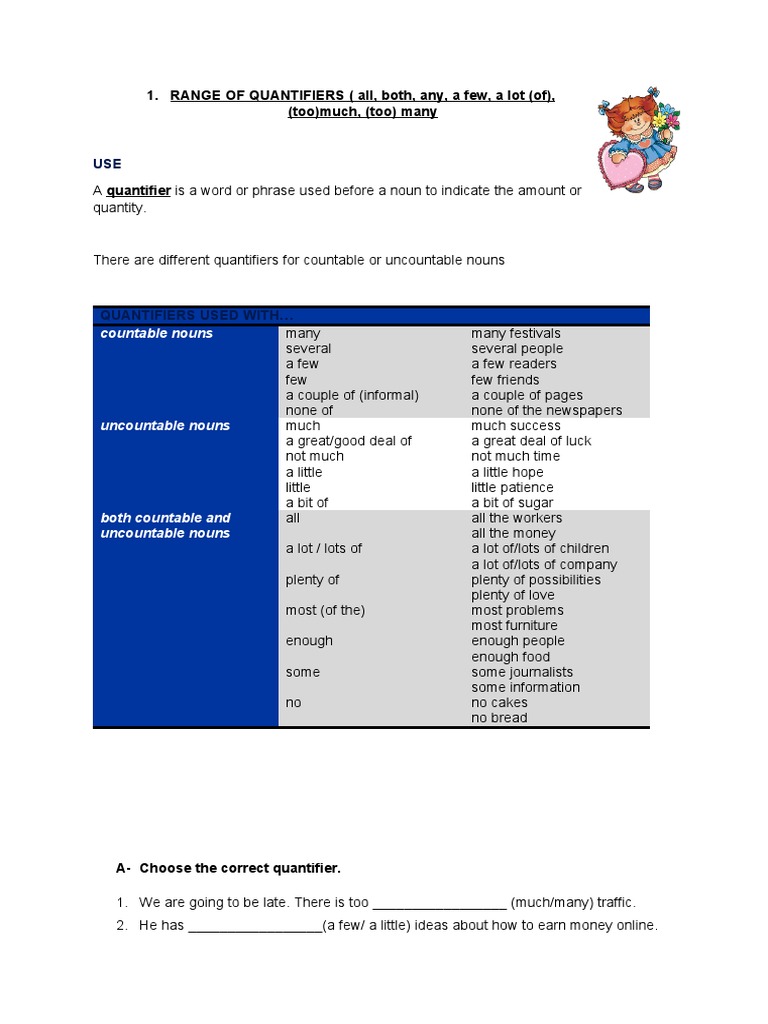 Range of Quantifiers | PDF | Noun | Language Mechanics