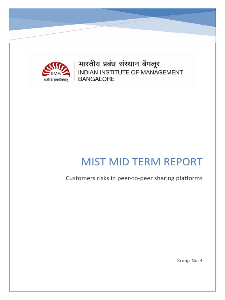 Mist Mid Term Report: Customers Risks in Peer-To-Peer Sharing Platforms ...