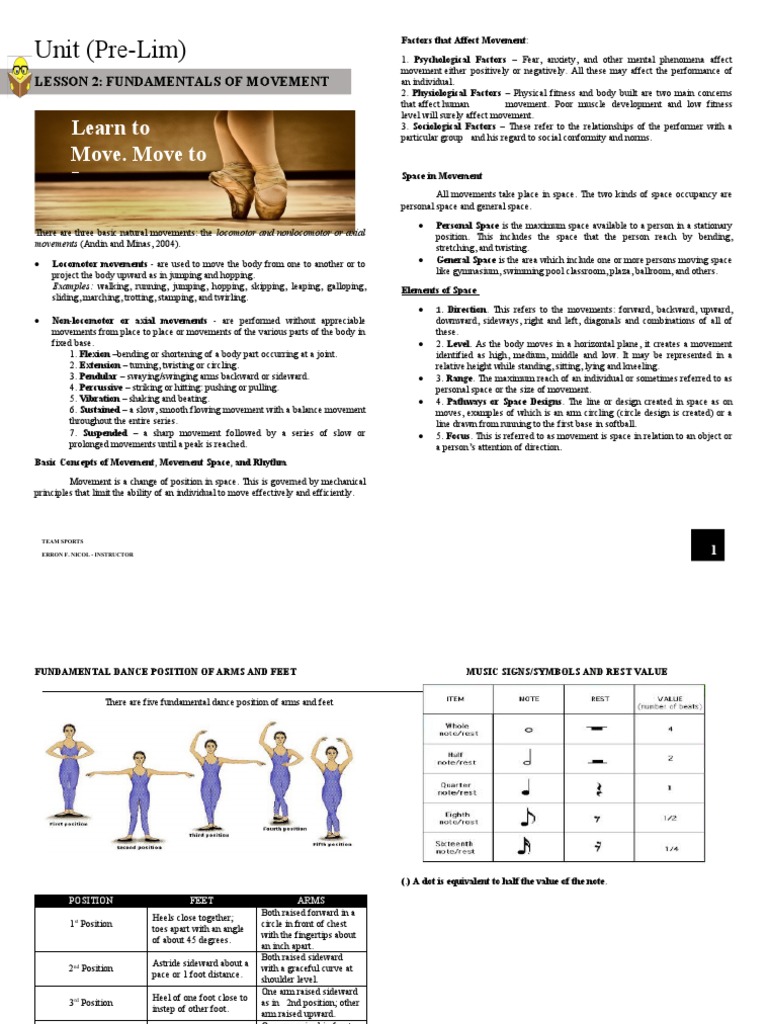 Week 3.lesson-2-Fundamentals of Movement | PDF | Anatomical Terms Of ...