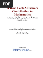 Muslim Contribution To Mathematics | PDF | Trigonometry | Algebra