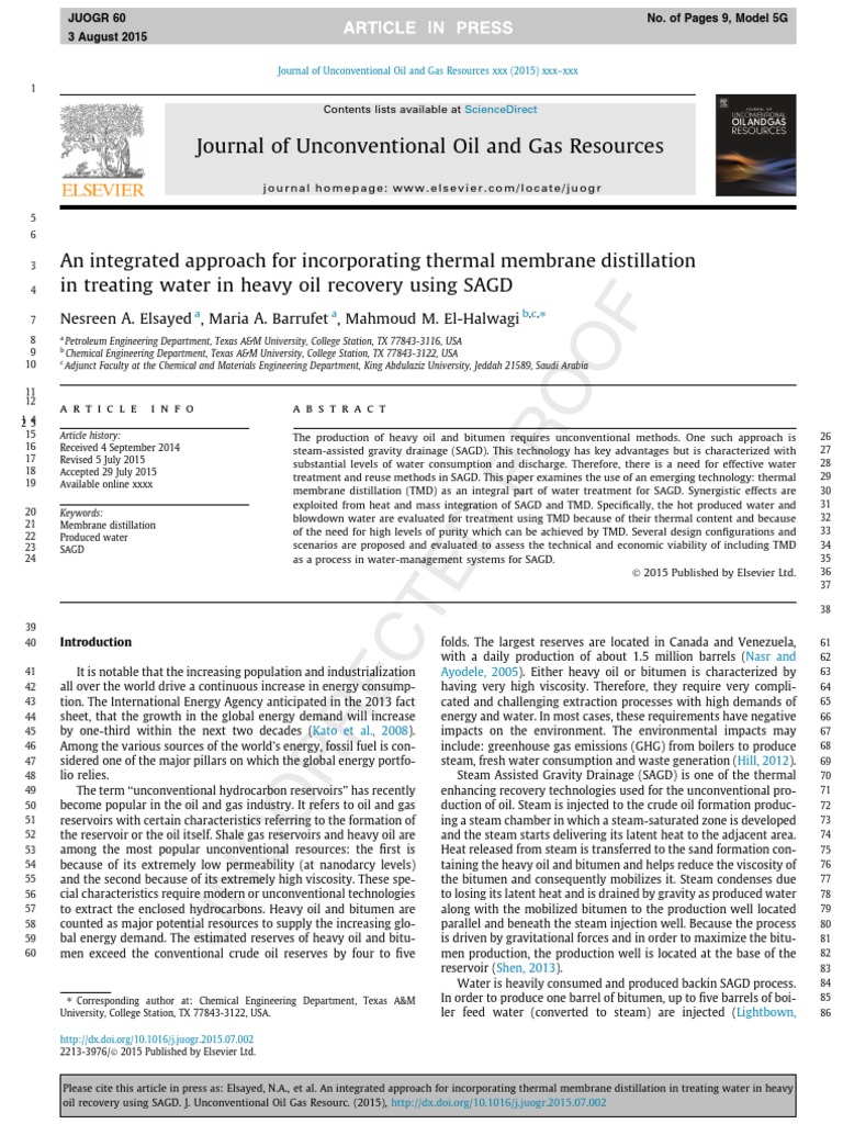 Journal of Unconventional Oil and Gas Resources: Nesreen A. Elsayed ...
