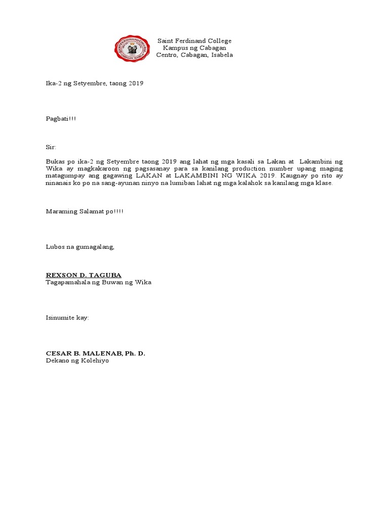 Excuse Letter For Students | PDF