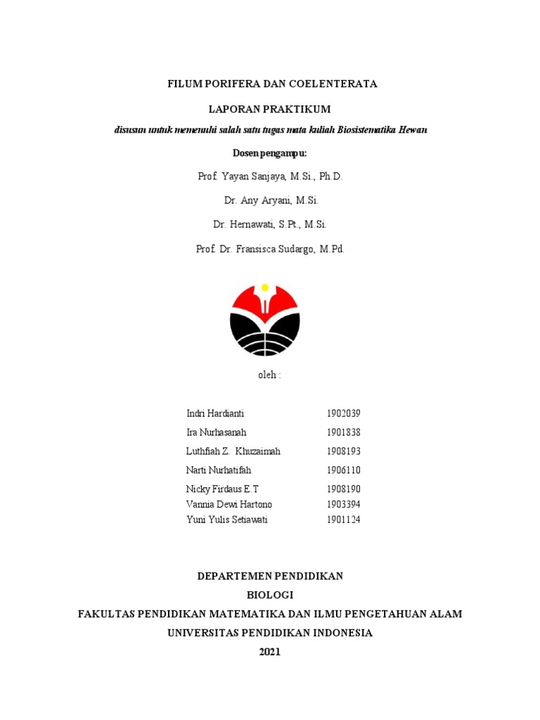 KEL 1 - LAP - Porifera Dan Coelenterata | PDF