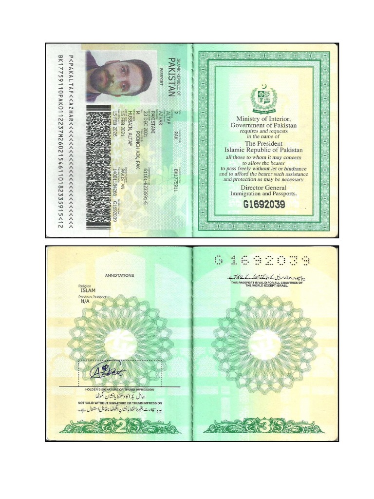 Azhar Altaf Passport | PDF