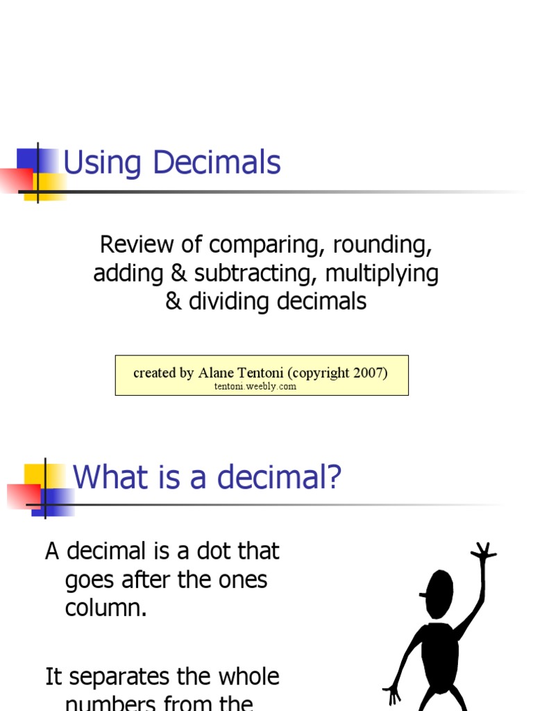 Using Decimals: Review of Comparing, Rounding, Adding & Subtracting ...