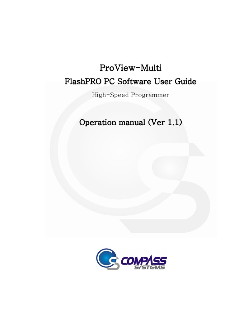 FlashPRO GUI Manual Eng Ver1 (1) .1 | PDF | Installation (Computer ...
