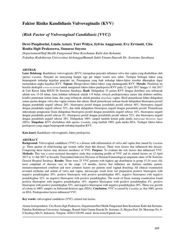 Faktor Resiko KVV | PDF | Pengembangan Diri