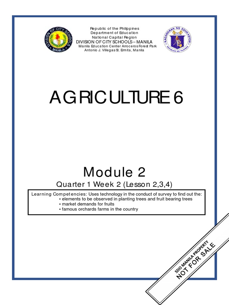TLE-TE 6 - Q1 - Mod2 - Agriculture | PDF | Soil | Plants