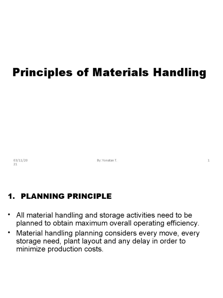 2 Principles of Material Handling | PDF | Pallet | Industries