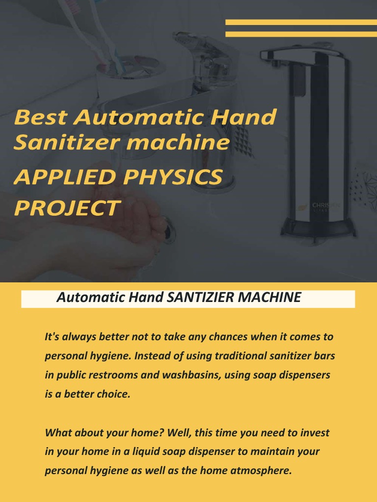 Automatic Hand Sanitizer Machine | PDF | Disinfectant | Hygiene