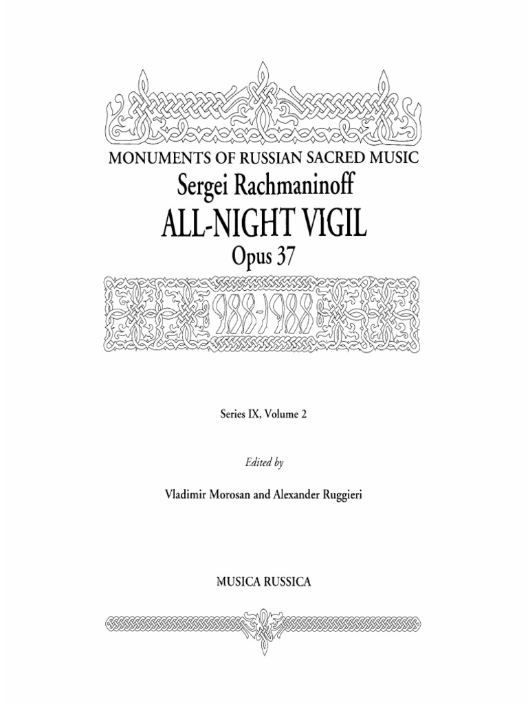 Sergei Rachmaninov, All-Night Vigil | PDF | Information Technology Companies Of The United ...