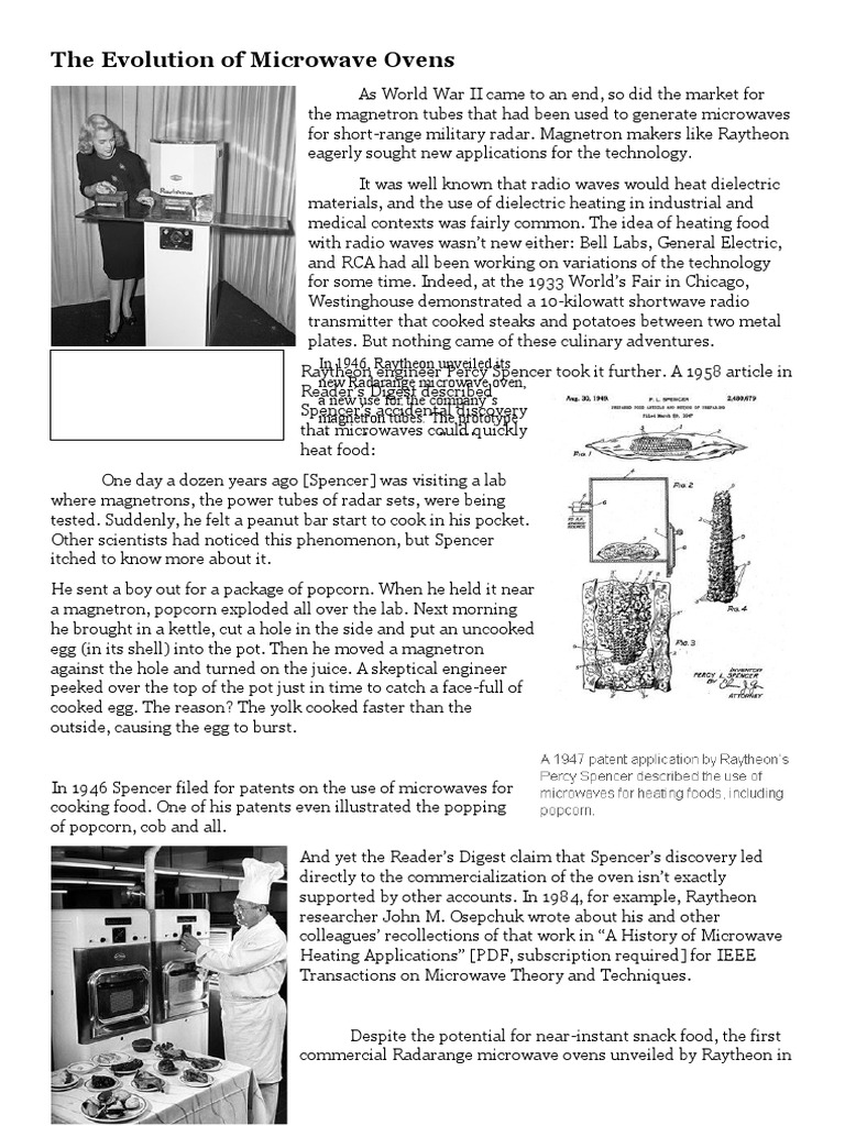 The Evolution of Microwave Ovens | PDF | Grilling | Home