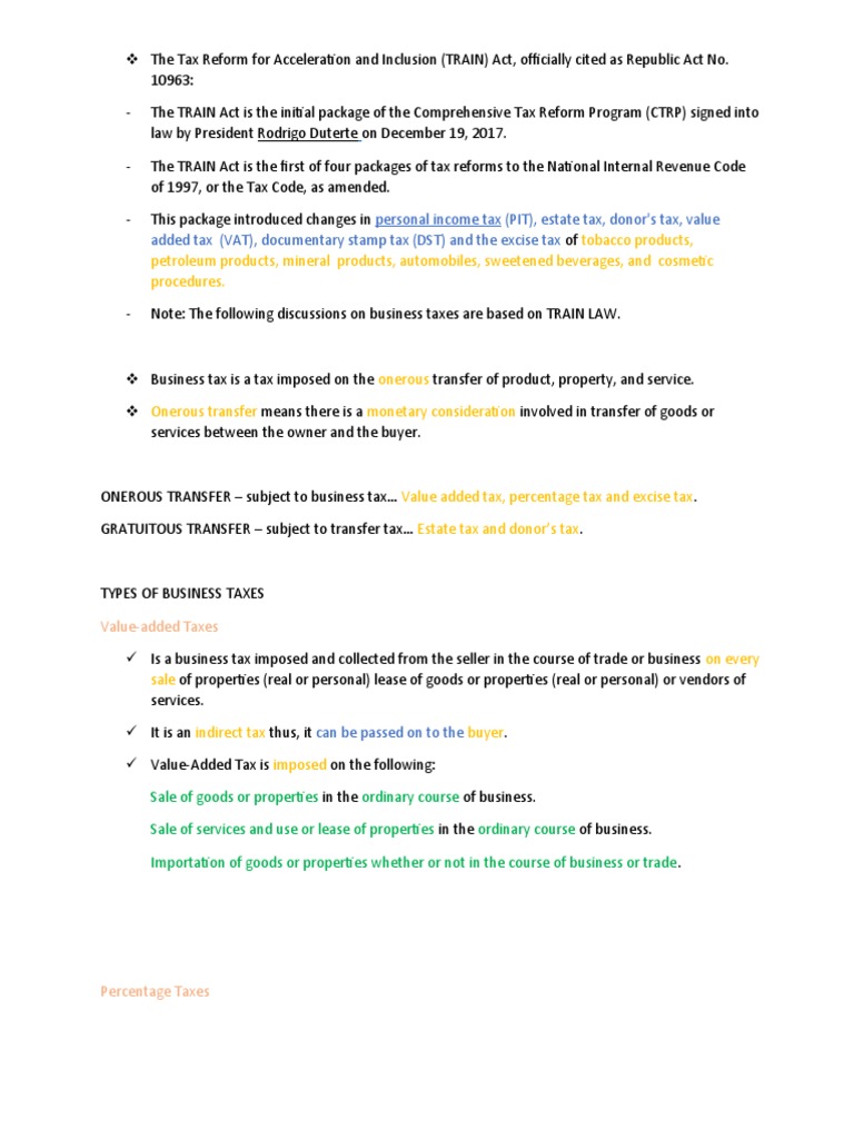 An In-Depth Analysis of Value-Added Tax (VAT) and Other Business Tax ...