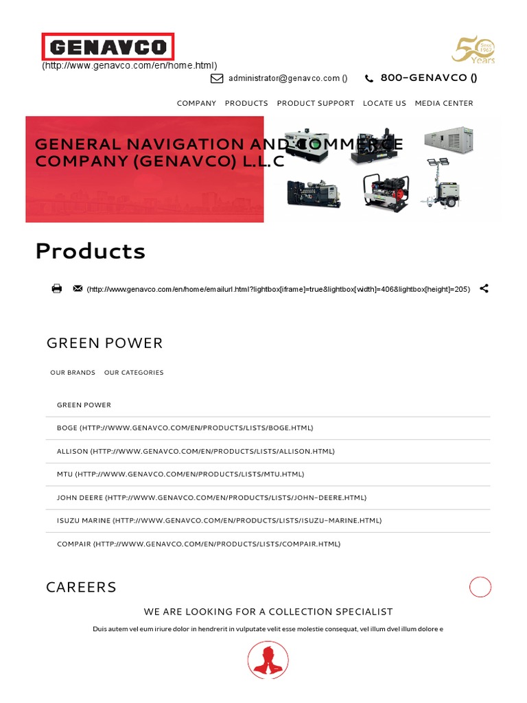 Products: General Navigation and Commerce Company (Genavco) L.L.C | PDF