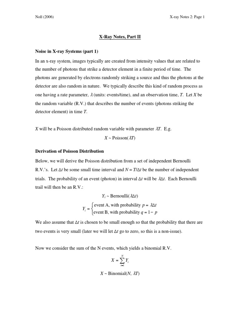 X-Ray Notes Part2 of 3 | PDF | Poisson Distribution | Teaching Mathematics