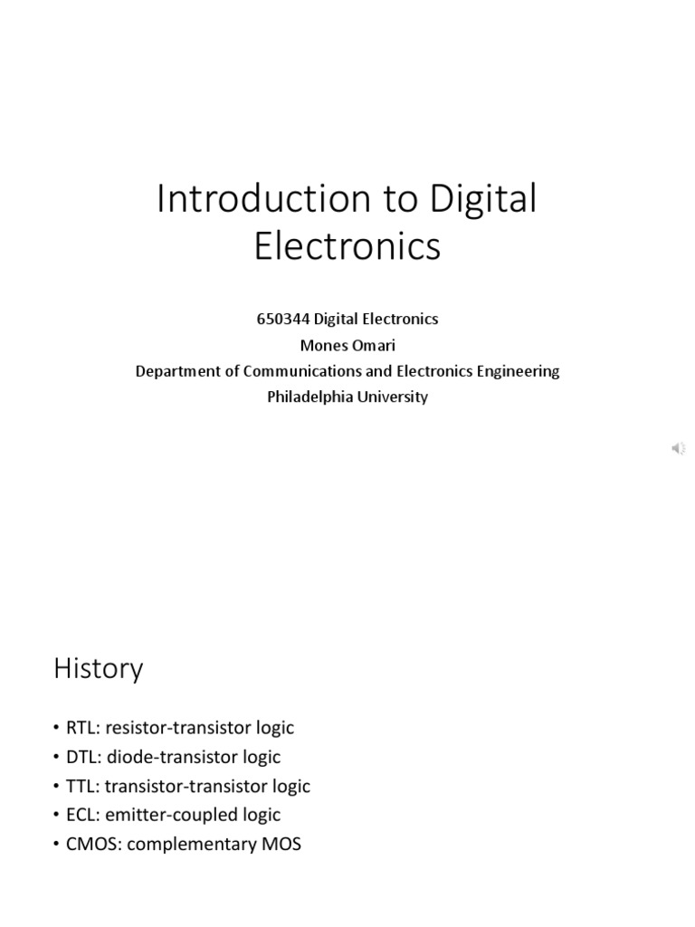 L01 Digital Electronics | Download Free PDF | Logic Gate | Digital ...