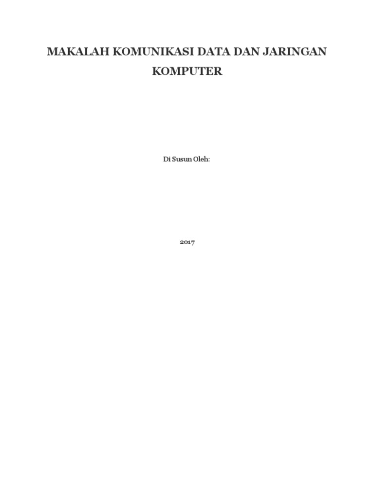 Makalah Komunikasi Data Dan Jaringan Komputer | PDF | Bisnis