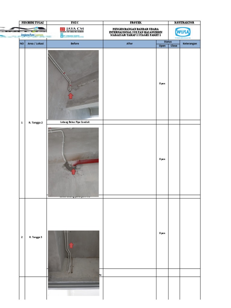 Daftar Defect Proyek Bandara Hasanuddin | PDF