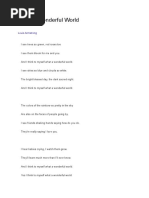 What A Wonderful World Lyrics | PDF
