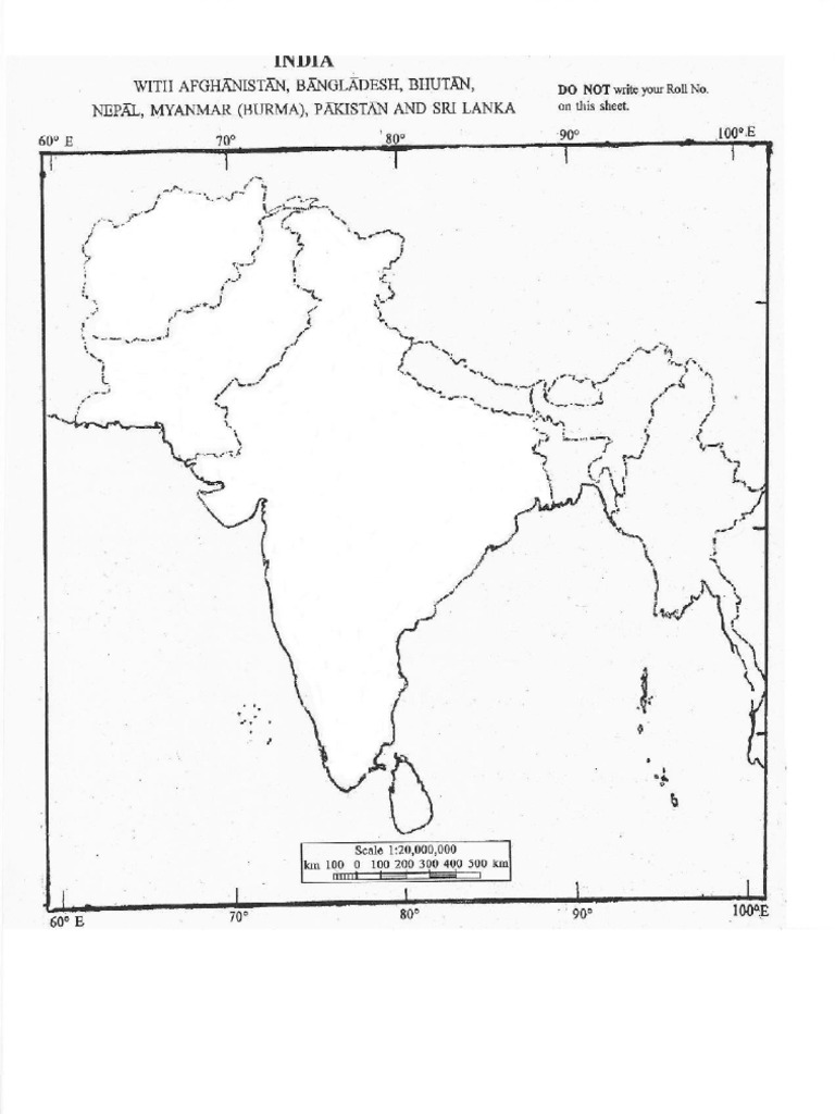 Map Outline - India Physical | PDF