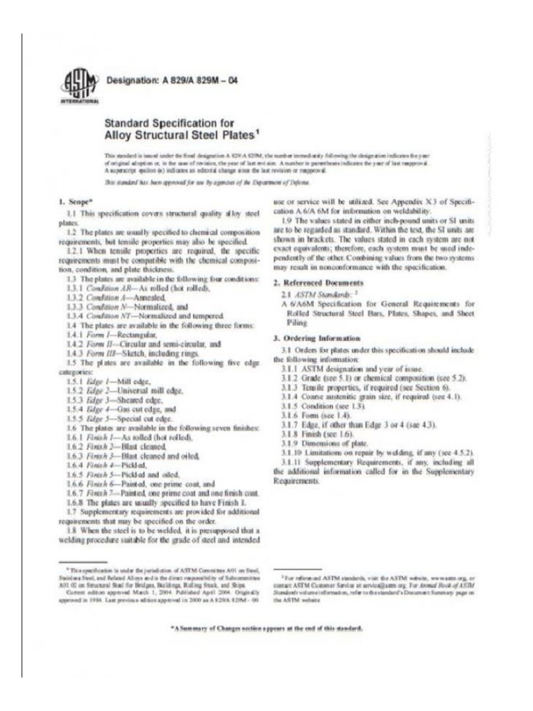 Astm A829 | PDF