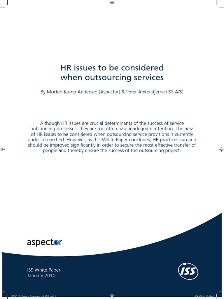 2010 - HR Issues in Outsourcing - White Paper | PDF | Outsourcing | Job ...