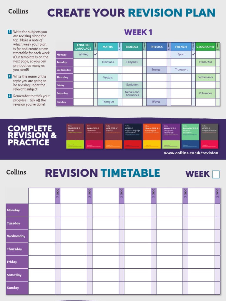 GCSE Revision Timetable Guide | PDF | Nature
