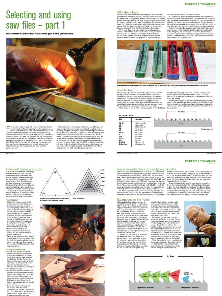 Selecting and Using Saw Files - Part 1 | PDF | Cutting Tools | Tools
